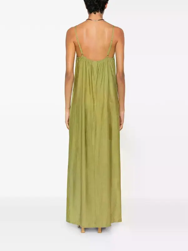 COTAZUR Braided Belt V-neck Dress