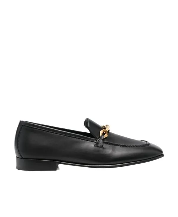 JIMMY CHOO Diamond Tilda Chain-detail Loafers - Black