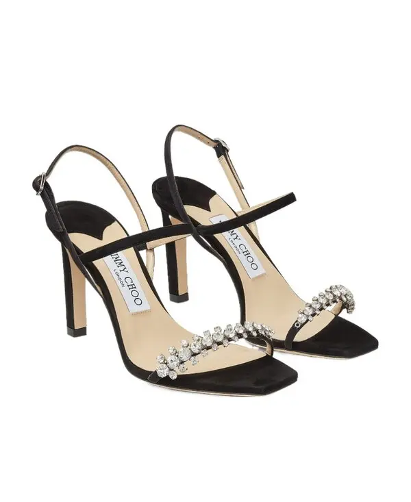 JIMMY CHOO Meira 85mm Crystal-embellished Sandals