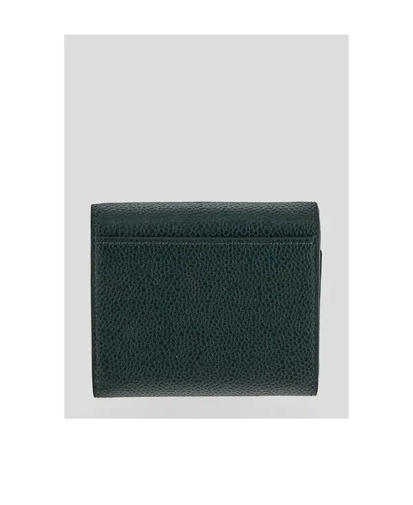 Thom Browne Rwb Stripe Pebbled Leather Wallet