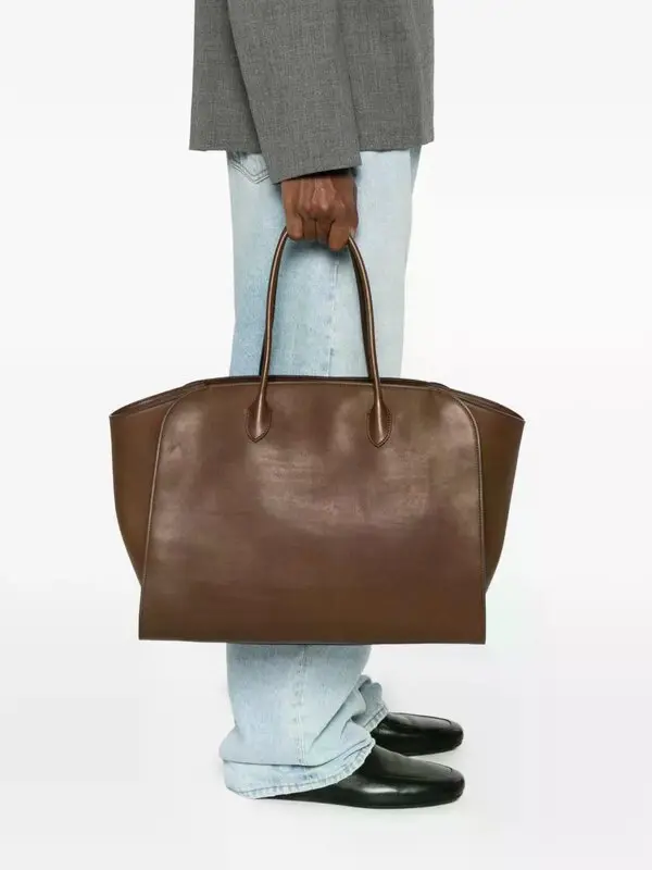 THE ROW Marlo Leather Tote Bag - Brown