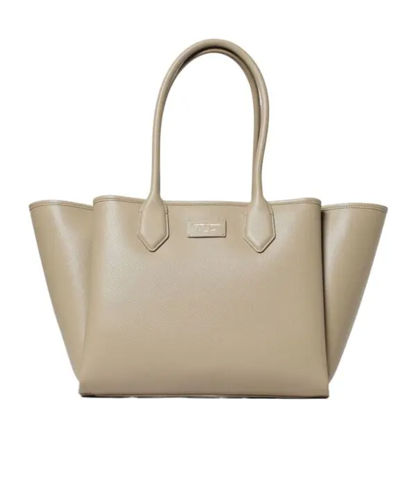 Emporio Armani Logo Detail Tote Bag - Beige