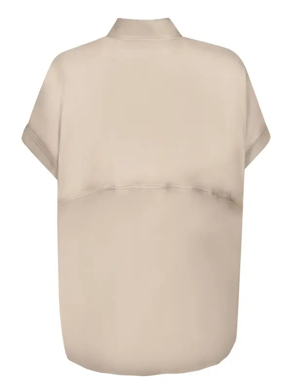 Brunello Cucinelli Short-sleeved Buttoned Blouse - Brown