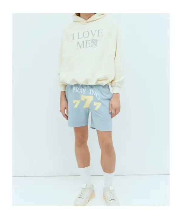 PRAYING 777 Graphic Track Shorts