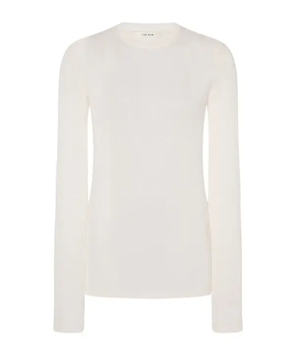 THE ROW Dantea Ribbed Long-sleeve T-shirt - Ivory