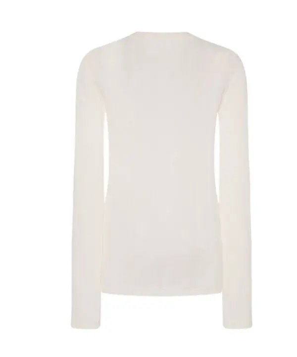 THE ROW Dantea Ribbed Long-sleeve T-shirt - Ivory