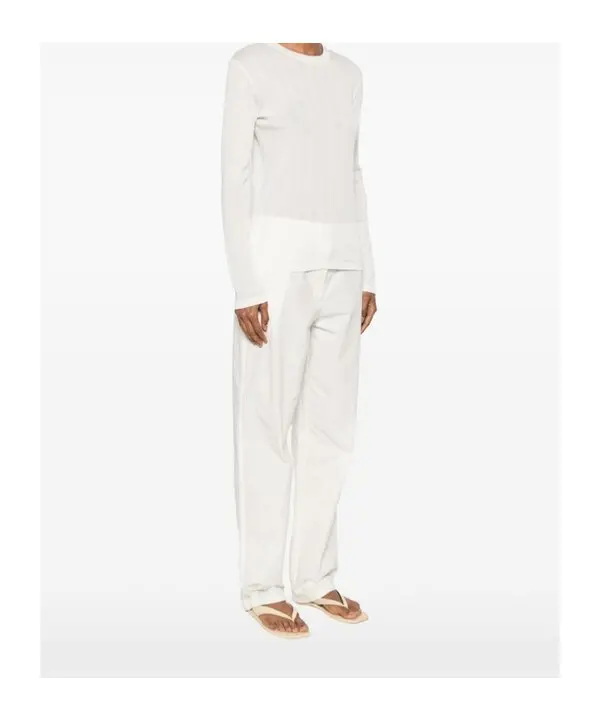 THE ROW Dantea Ribbed Long-sleeve T-shirt - Ivory