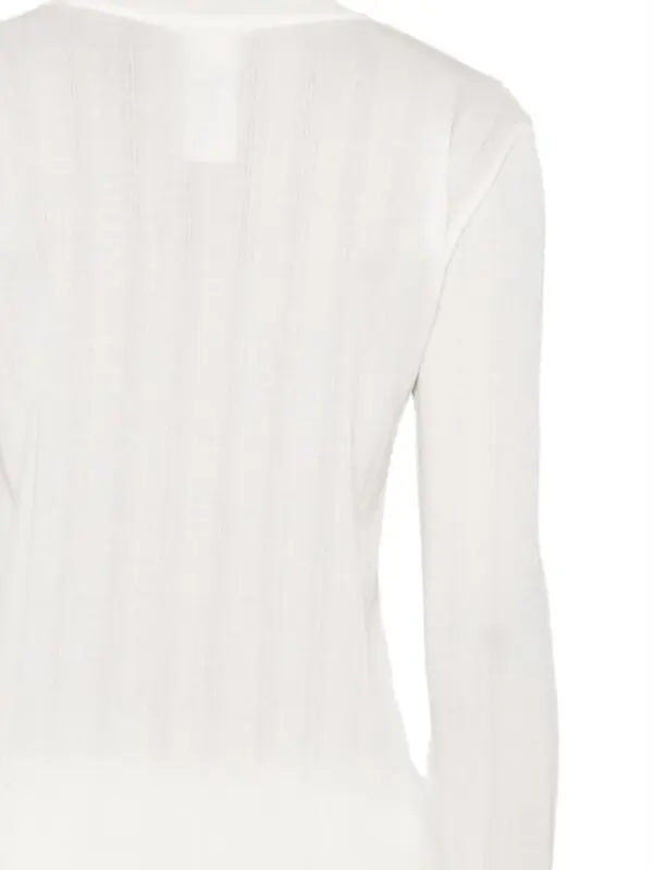 THE ROW Dantea Ribbed Long-sleeve T-shirt - Ivory