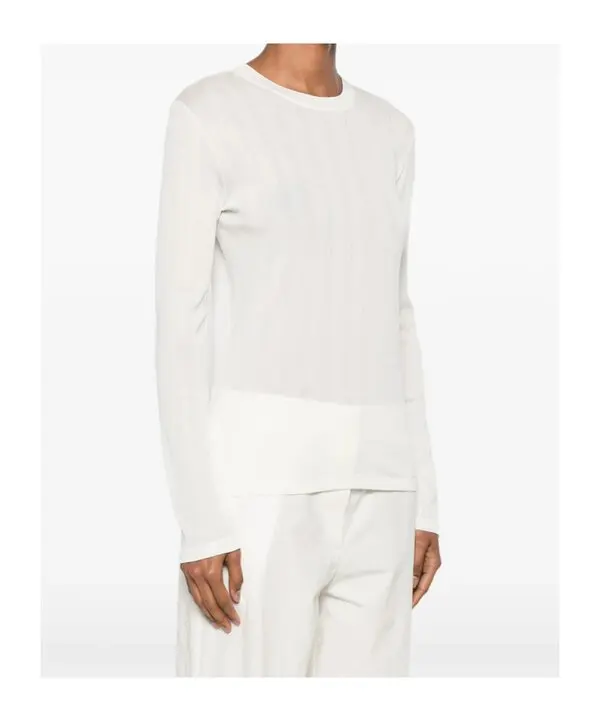 THE ROW Dantea Ribbed Long-sleeve T-shirt - Ivory