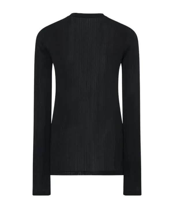THE ROW Dantea Long-sleeved Crewneck Top - Black