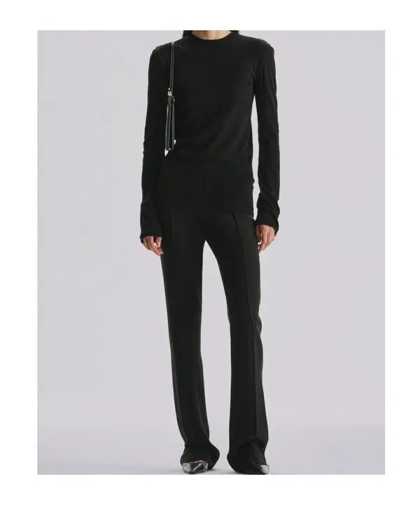 THE ROW Dantea Long-sleeved Crewneck Top - Black