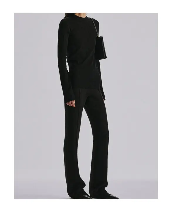 THE ROW Dantea Long-sleeved Crewneck Top - Black