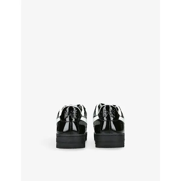 A BATHING APE Sta #2 M1 Patent-leather Trainers