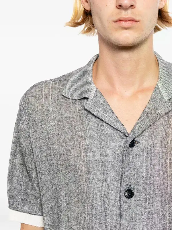 Brioni Ribbed-knit Contrast-trim Polo Shirt