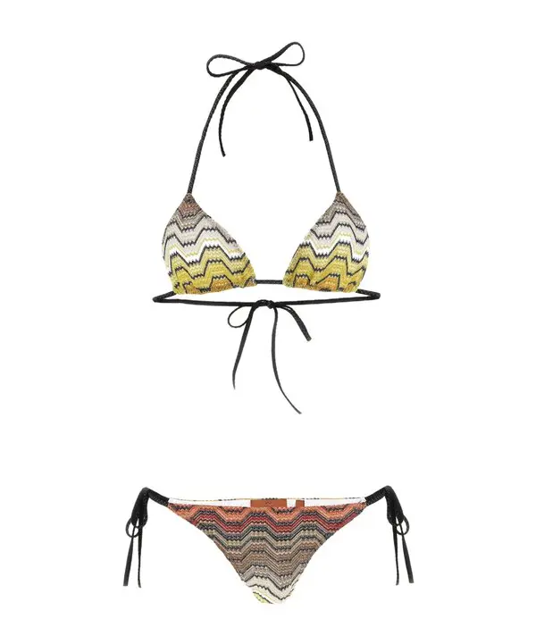 Missoni Zigzag-knit Triangle Bikini - Multicolor