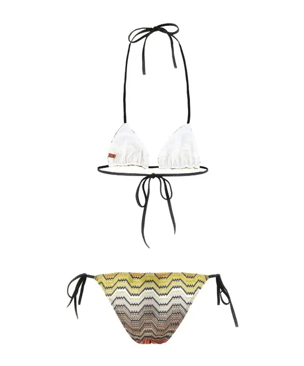 Missoni Zigzag-knit Triangle Bikini