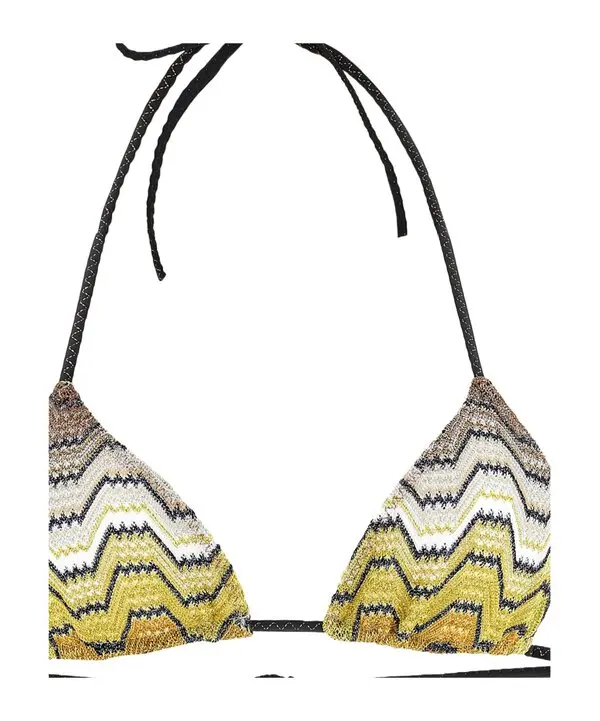 Missoni Zigzag-knit Triangle Bikini