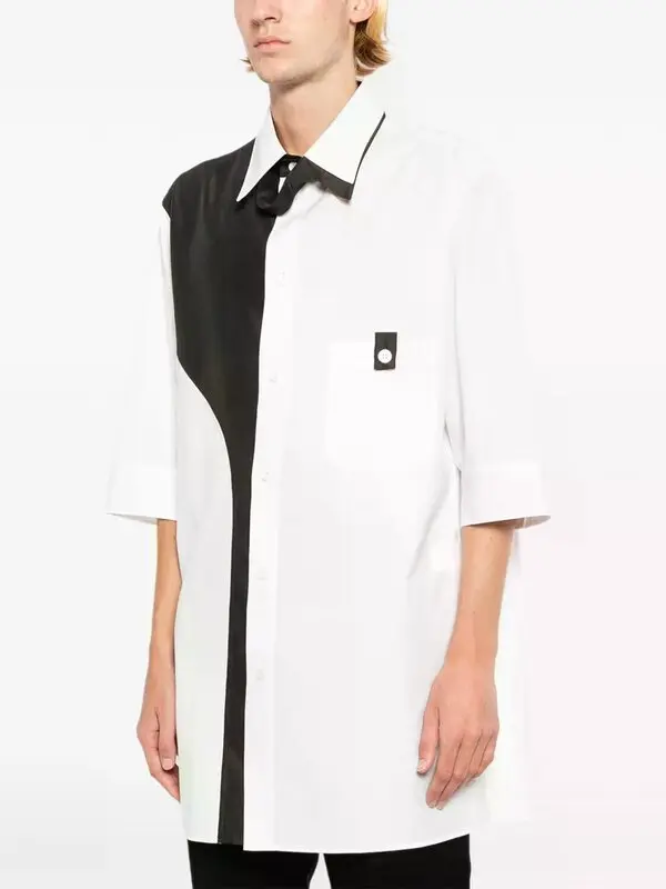 Yohji Yamamoto Colour-block Short-sleeve Shirt