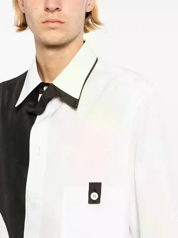 Yohji Yamamoto Colour-block Short-sleeve Shirt