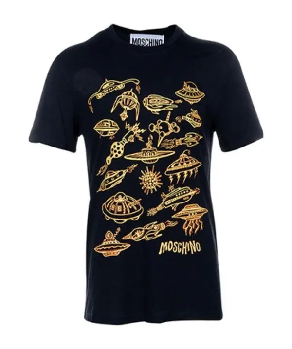Moschino T-shirt With Round Neck And Short Sleeves - Black