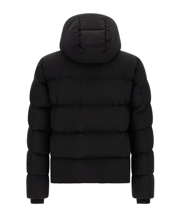 MOORER Hooded Jacket With Flap Pockets - Black