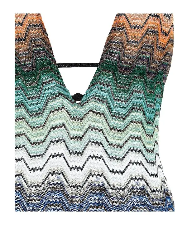 Missoni Chevron Halterneck Swimsuit - Multicolor