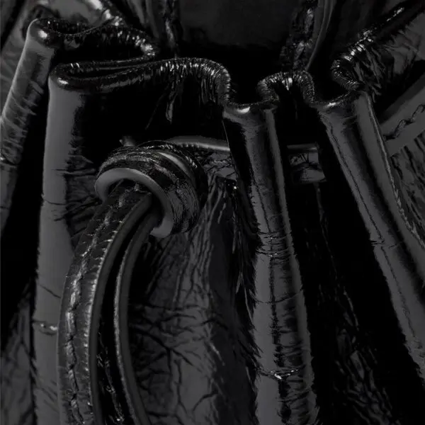 Miu Miu Glossy Leather Handbag - Black