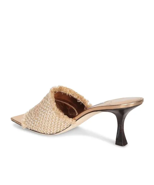 JIMMY CHOO Square Toe High Heel Sandals