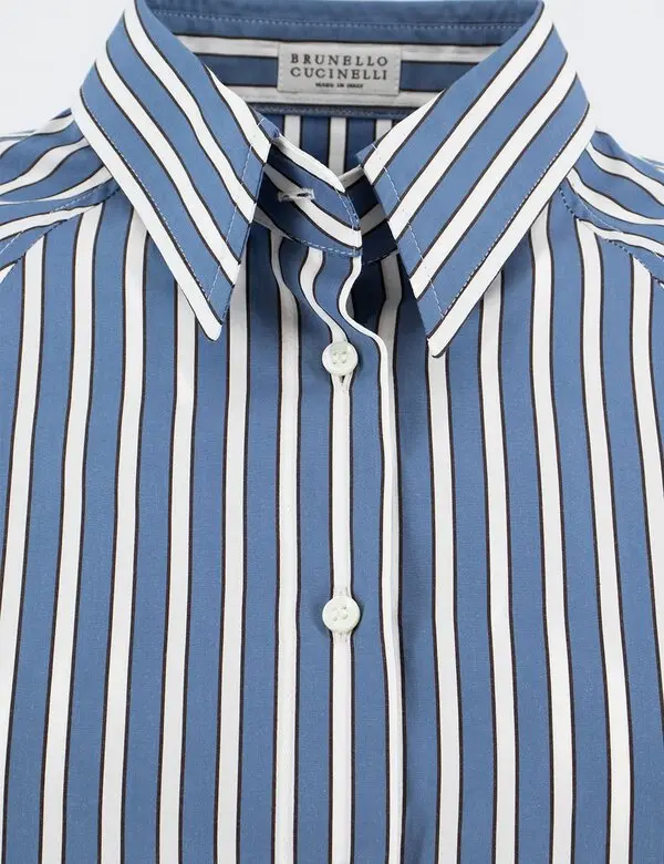 Brunello Cucinelli Striped Long-sleeve Shirt