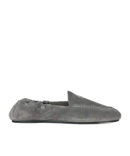 Celine Adam Loafer In Suede Calfskin - Grey