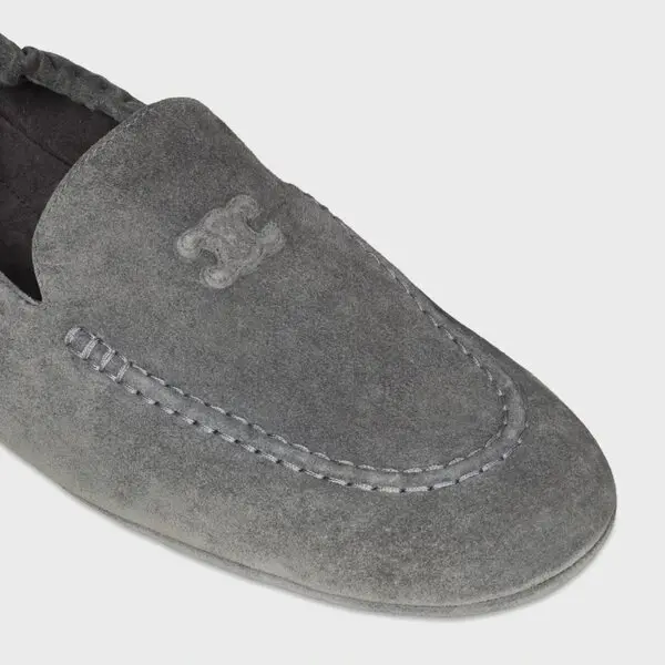 Celine Adam Loafer In Suede Calfskin