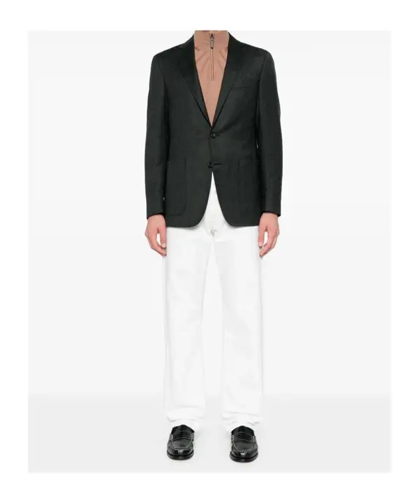 Canali Long-sleeved Suit Jacket - Black