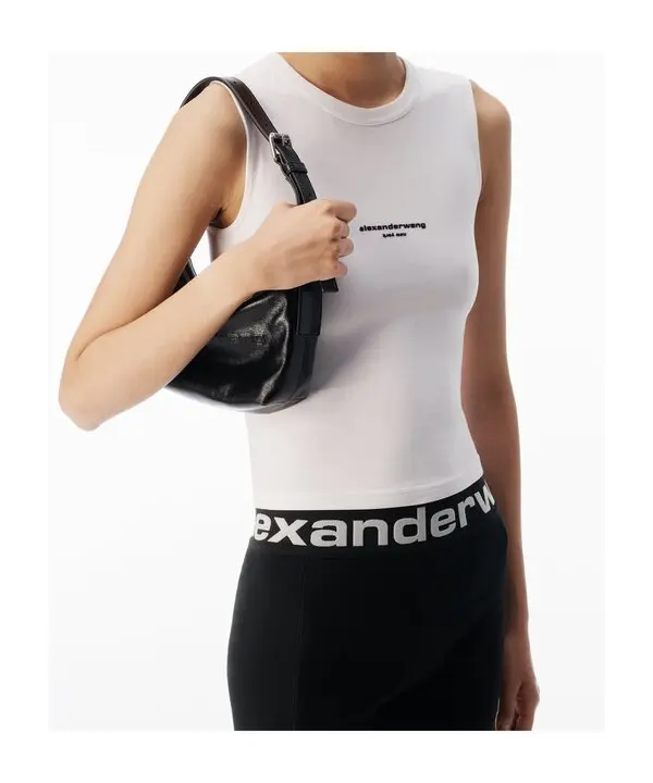 Alexander Wang Fitted Logo Tank Top - White