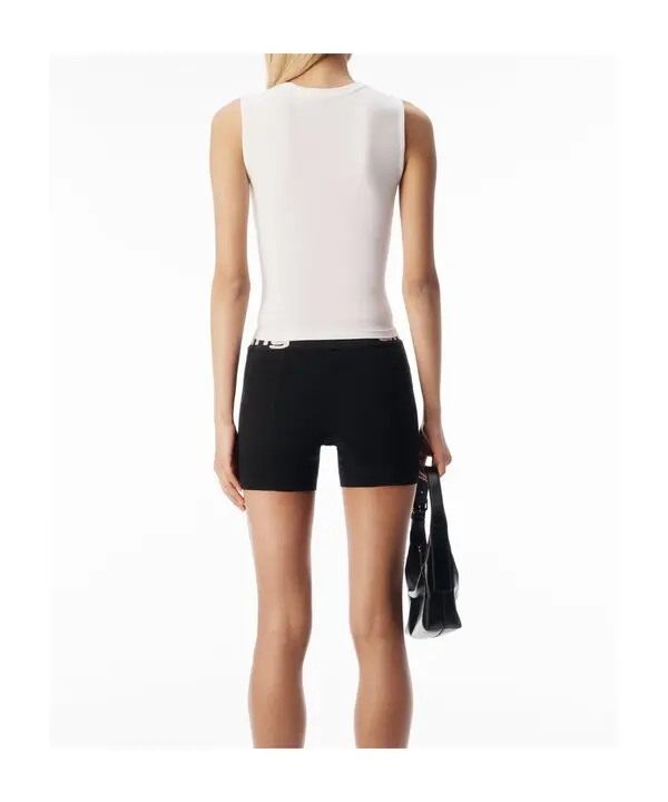 Alexander Wang Fitted Logo Tank Top - White