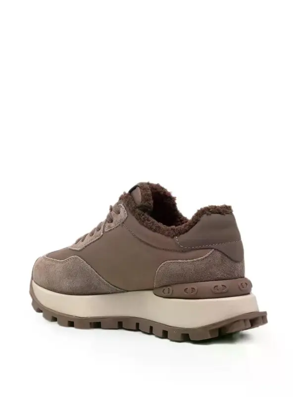 SERGIO MORETTI FIRENZE Shearling-lined Panelled Sneakers