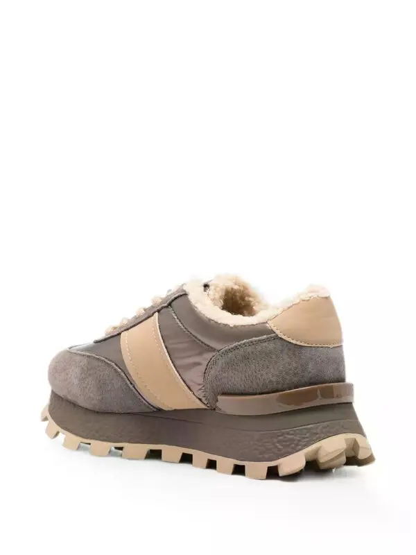 SERGIO MORETTI FIRENZE Shearling-lined Panelled Sneakers