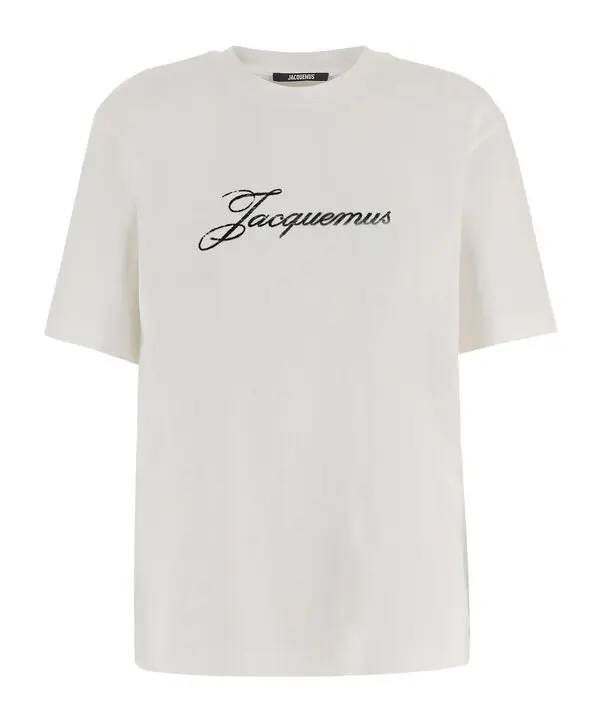 Jacquemus T-shirt With Chest Print - White
