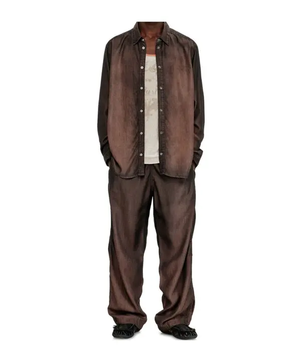 DIESEL® D-simply-s16 Ombre-effect Denim Shirt - Brown