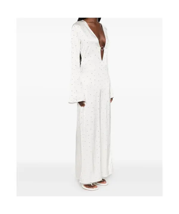 Oseree Crystal-embellished Ring-detail Maxi Dress