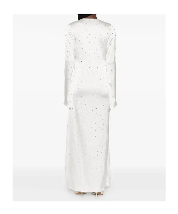 Oseree Crystal-embellished Ring-detail Maxi Dress