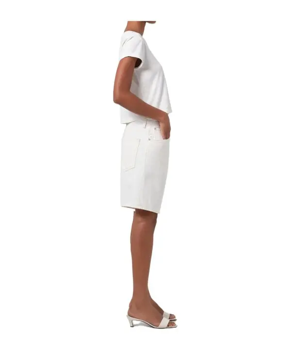 AGOLDE Frayed Hem Denim Shorts