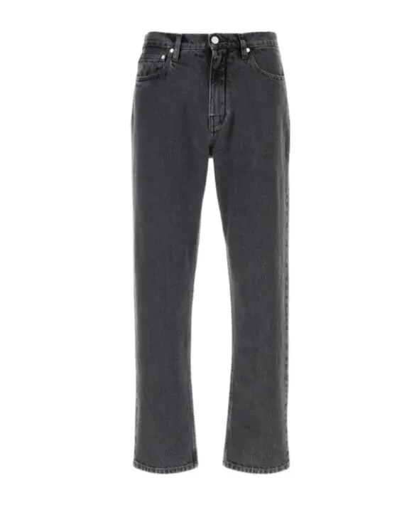 JIL SANDER Stonewashed Cotton Denim Jeans With Belt Loops - Black