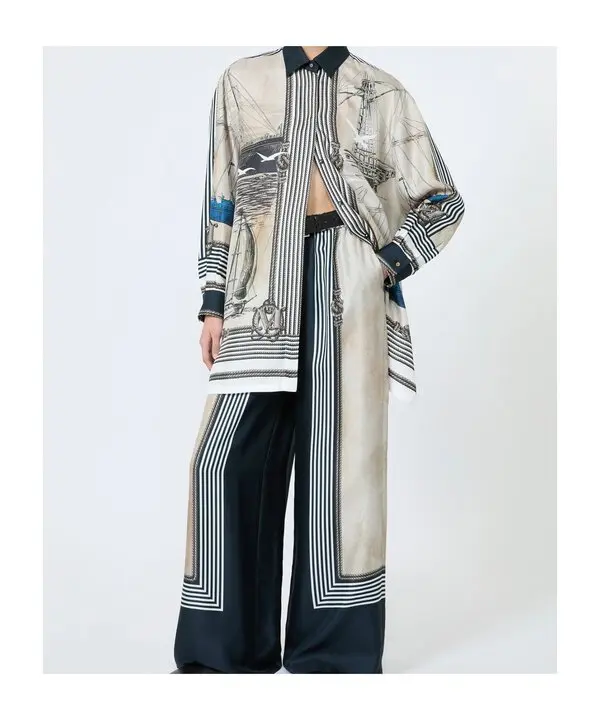 Max Mara Printed Long-sleeved Shirt