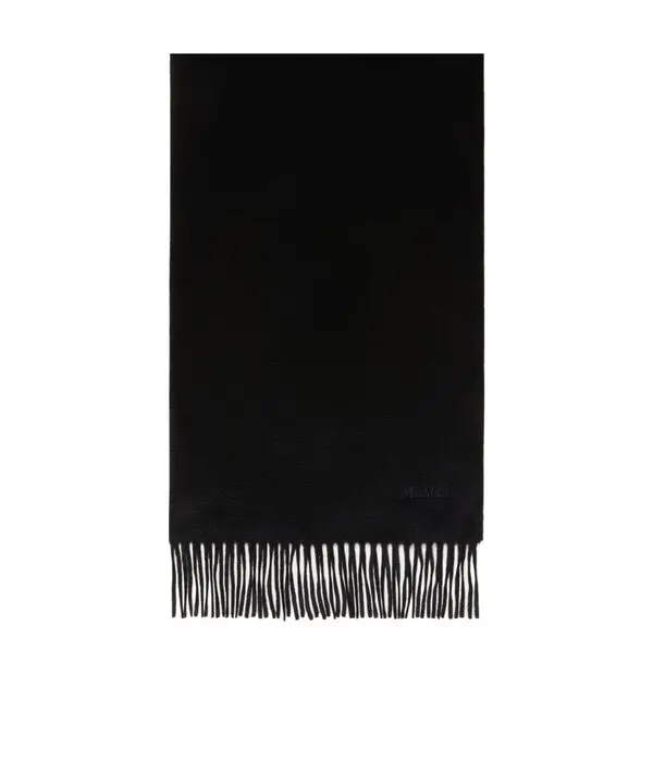 Max Mara Cashmere Logo Stole - Black