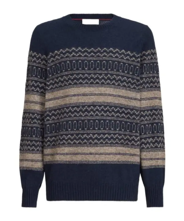 Brunello Cucinelli Fair Isle Crew Neck Sweater