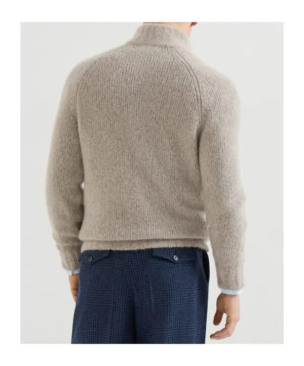 Brunello Cucinelli Long-sleeved Zip-up Cardigan - Nude