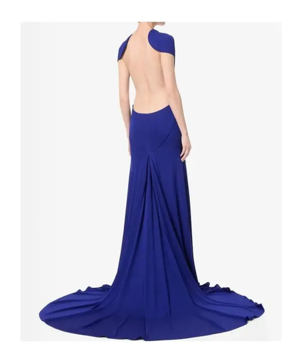 TOM FORD Backless Short-sleeved Gown