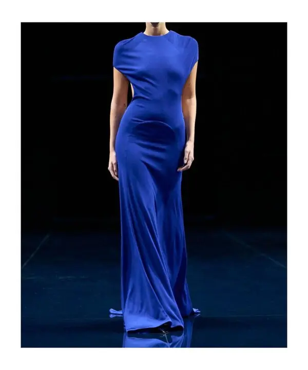 TOM FORD Backless Short-sleeved Gown