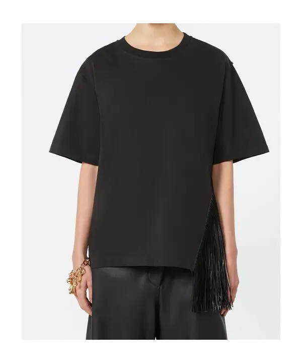 Sportmax Short Sleeve T-shirt With Fringe Detail