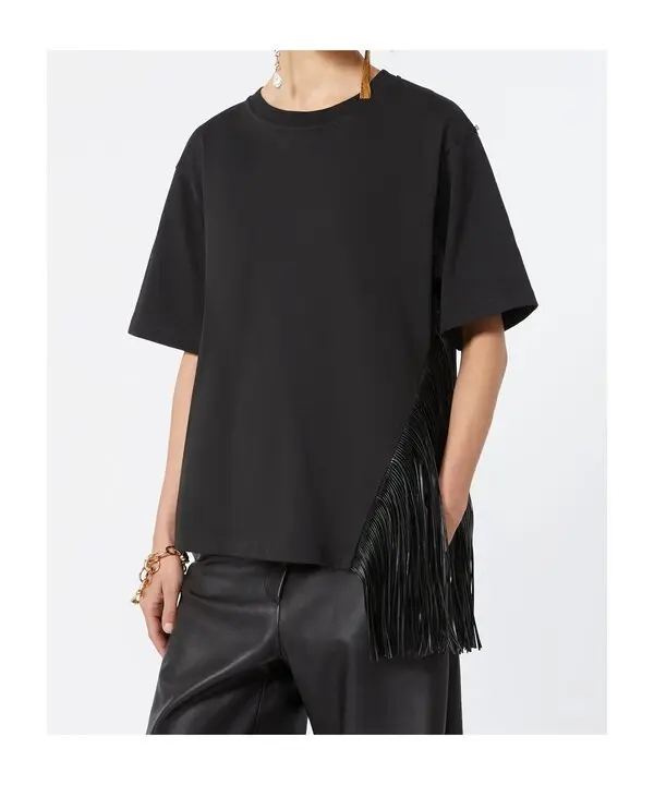 Sportmax Short Sleeve T-shirt With Fringe Detail
